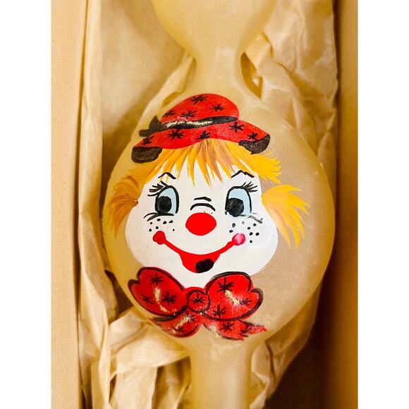 Unknown | Holiday | Vintage Glass Christmas Tree Topper Finial Clown ...